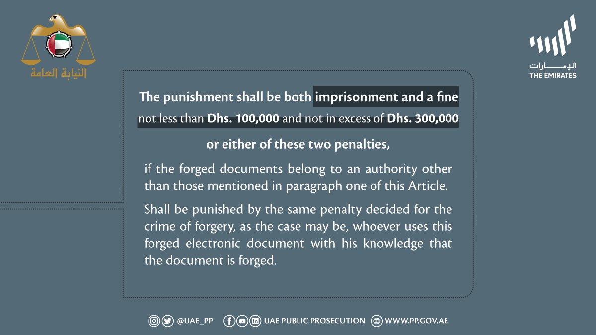 Public Prosecution highlights penalties for electronic document forgery ...