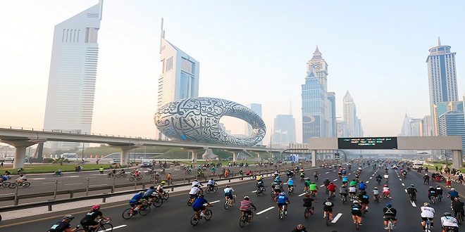 Sheikh Zayed Road transformed into a giant cycling track for second ...